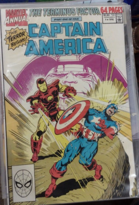 Captain America ANNUAL #9 1990 marvel DISNEY THE TERMINUS FACTOR PT 1 ...