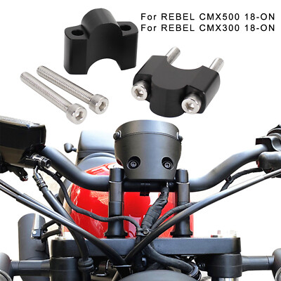 Handlebar Risers Mount Clamps Aluminum Fit For HONDA REBEL CMX300 ...