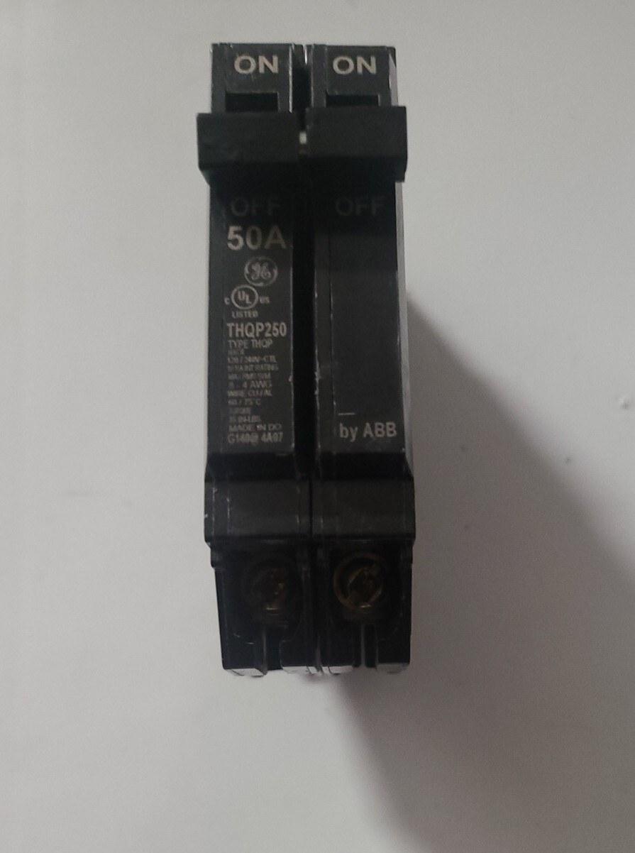 GE General Electric THQP250 Thin 50-Amp 2-Pole 120/240VAC Breaker | eBay
