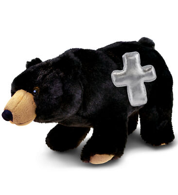 PLUSH CROSS - SUPER SOFT PLUSH - WILD SMALL BLACK BEAR | eBay