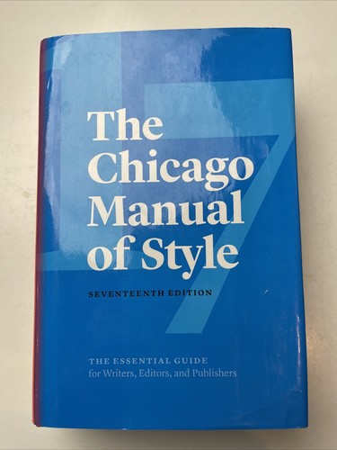 The Chicago Manual of Style, 17th Edition Hardcover 9780226287058| eBay