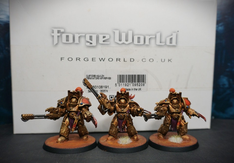 Legio Custodes Aquilon Terminators with Infernus Firepikes Warhammer ...