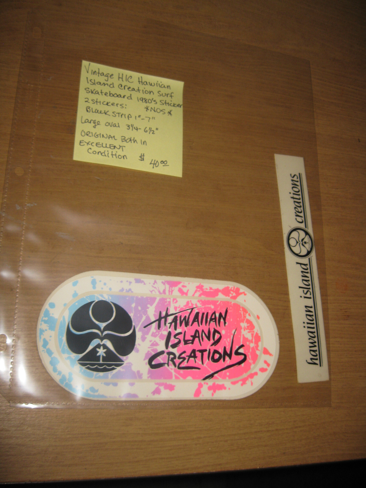 Hawaiian Island Creations HIC 1980's Vintage Skateboard Surf Stickers ...