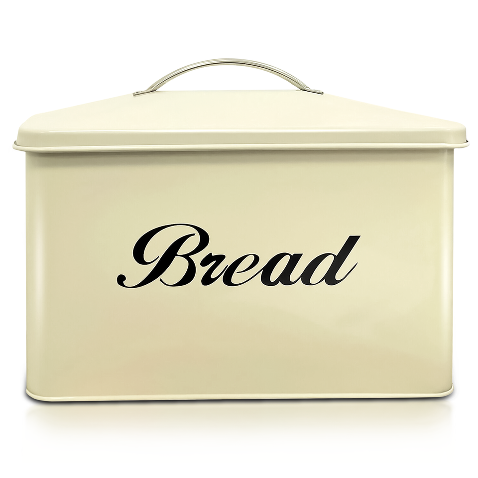 Vintage Style Bread Bin Large Stainless Steel Food Storage Retro Home ...
