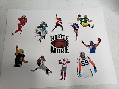 Custom Bundle Sports Stickers Football 11ct SP2 | eBay