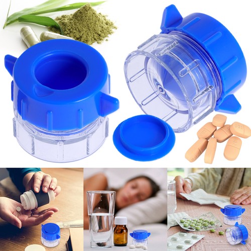 2 Pcs Pill Crusher for Tablets Portable Pill Grinder Mini Pill ...