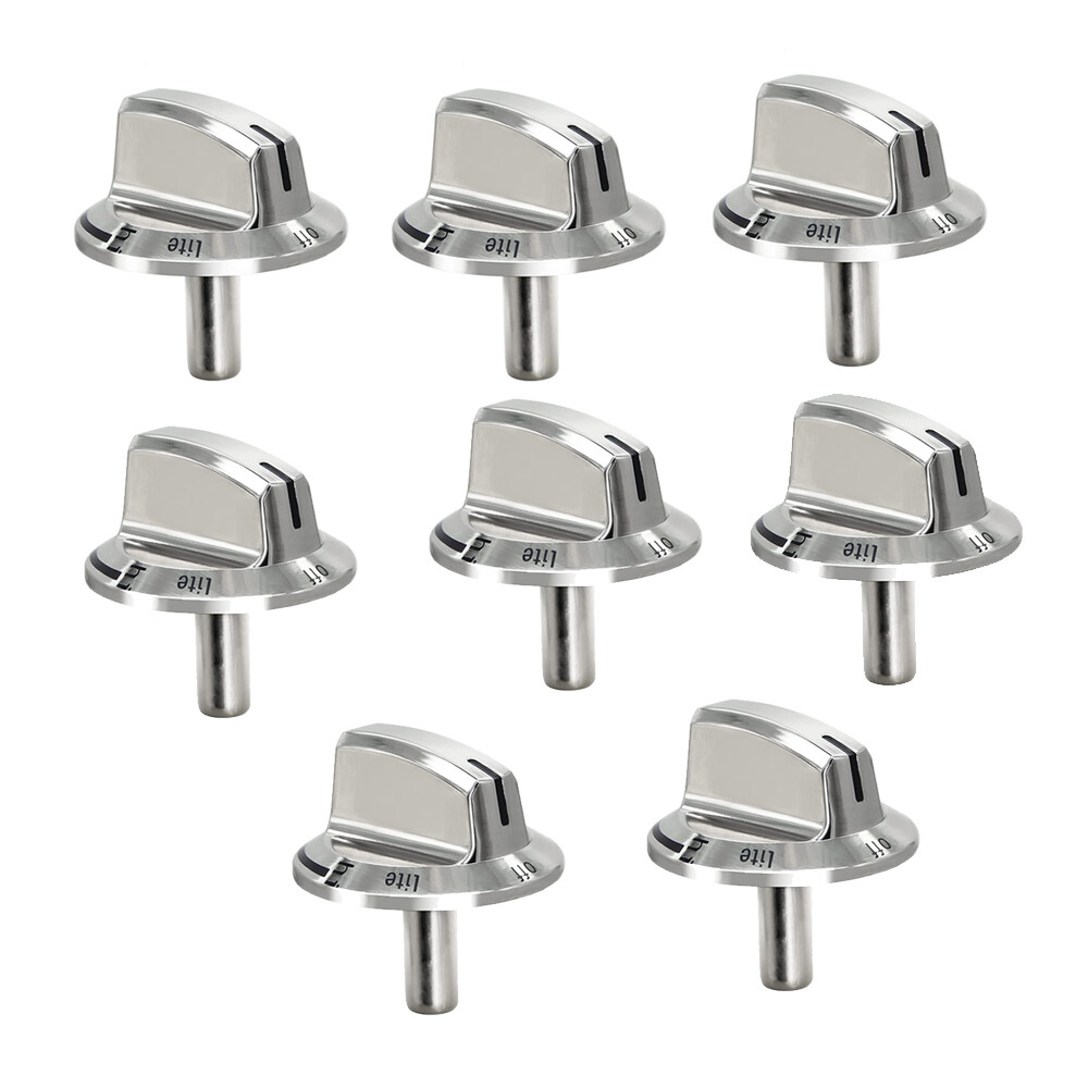 8PCS Control Knob Stainless Steel Color Compatible with Frigidaire ...