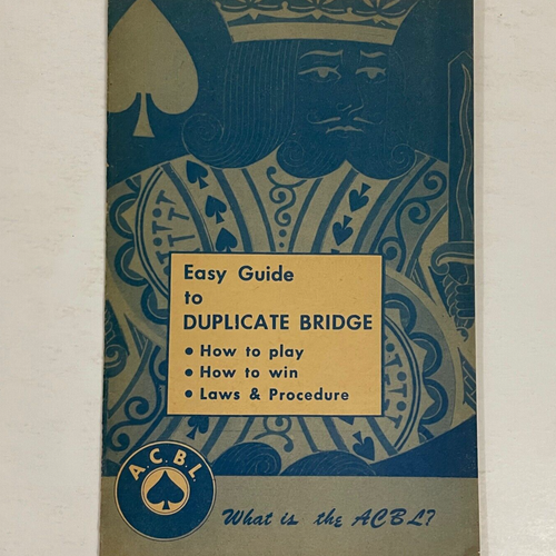 2 vintage ACBL BRIDGE game booklets - Guide to Conventions & Duplicate ...