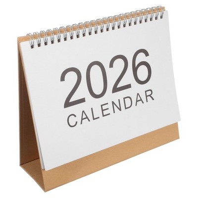 Academic Desk Calendar 2026 Small Desktop Paper Standing Planner ...