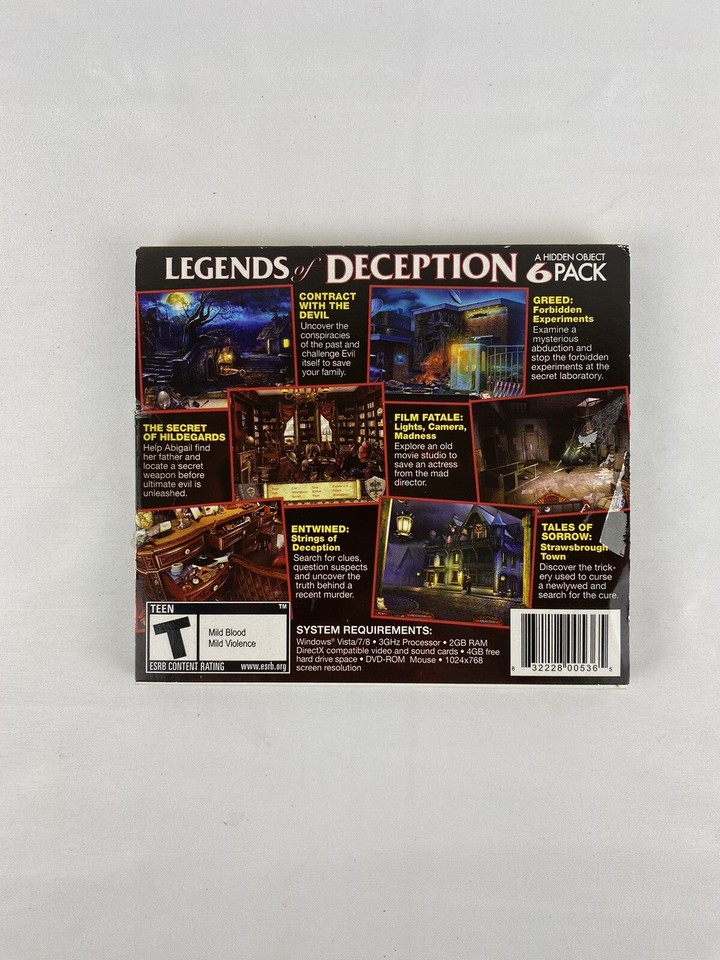 Legends of Deception (PC, 2015) Brain Games - Hidden Object Adventures ...