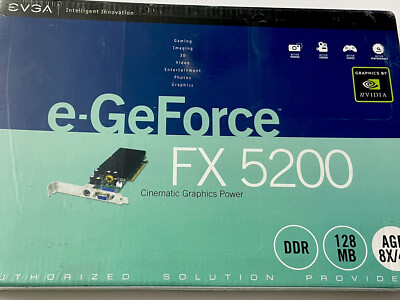 EVGA nvidia e-GeForce FX 5200 Graphics Card 128MG (Sealed) | eBay