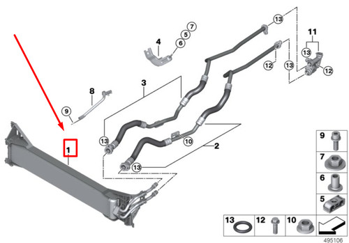 BMW X3 F97 TRANSMISSION OIL COOLER RADIATOR 8693360 17118693360 NO DUTY ...