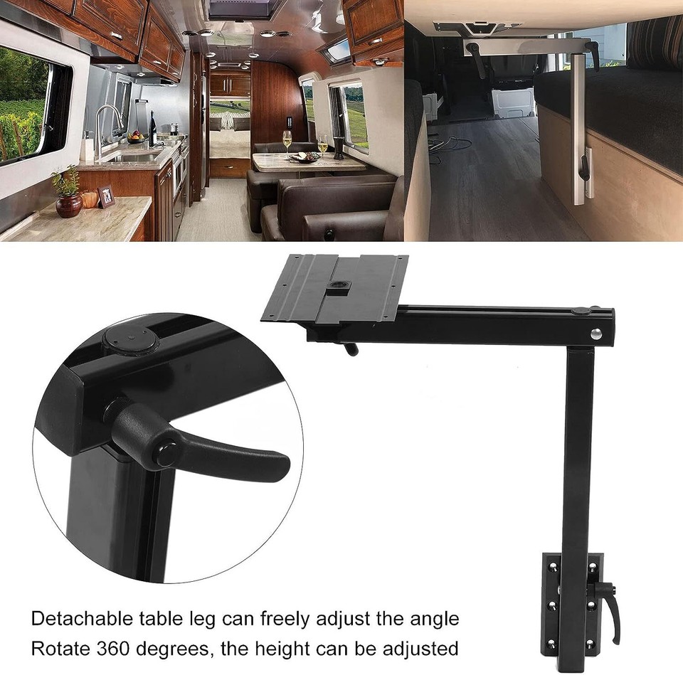 Detachable 360 Swivel Table Leg T5 T6 Campervan Caravan Motorhome Boat ...