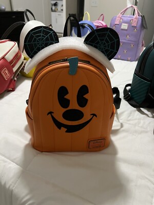 Loungefly Disney Mickey Pumpkin Backpack | eBay