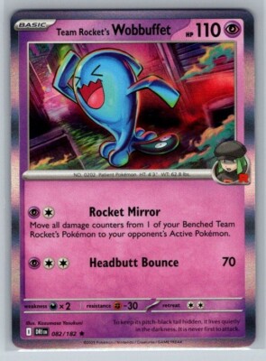 Team Rocket's Wobbuffet 82/182 Holo NM Destined Rivals Pokemon TCG | eBay