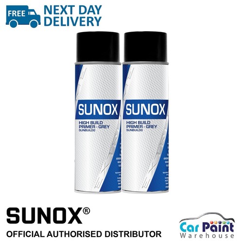 Sunox Extreme 1k High Build Primer Aerosol Grey 500ml Spray Paint 2 CAN ...