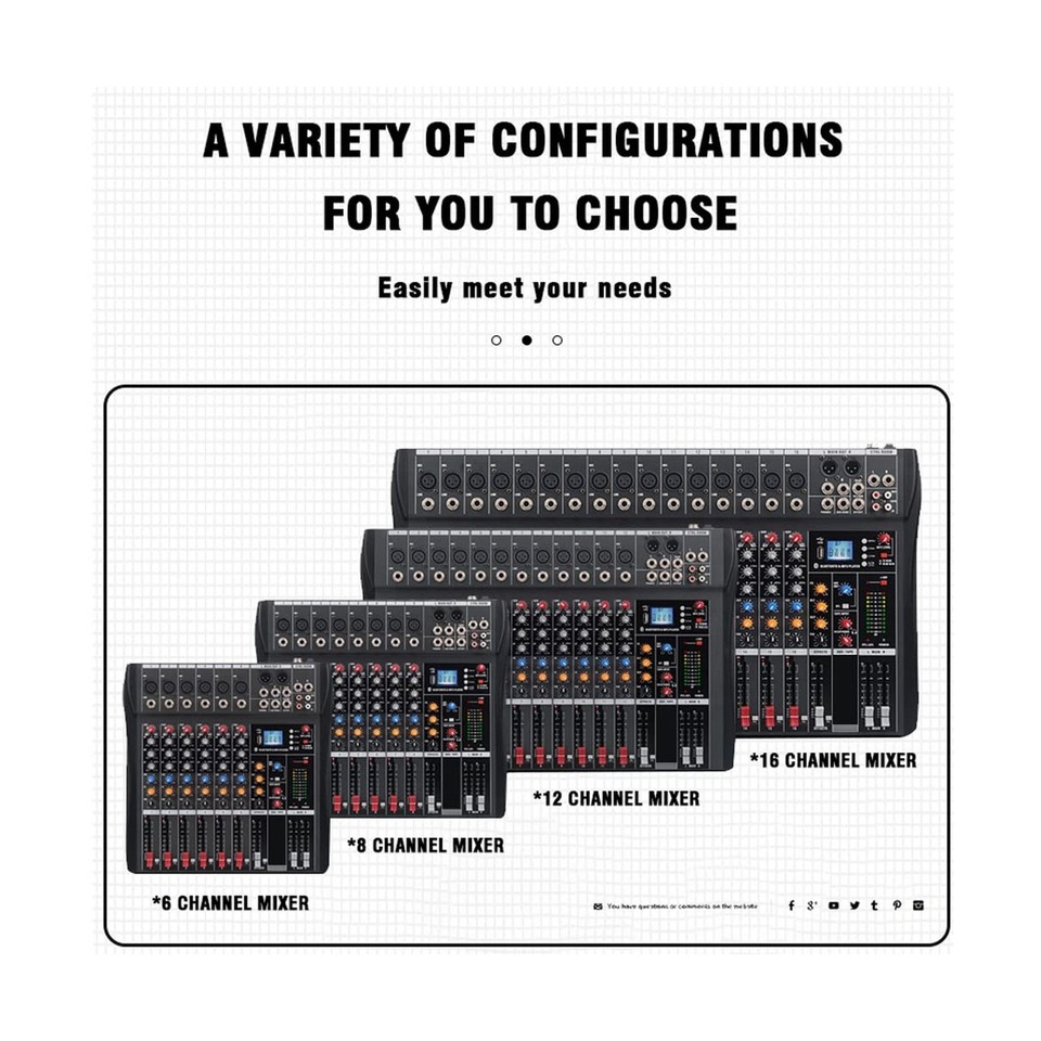 CK-80 Professional Mixer (8-Channel) for Recording DJ Stage Karaoke ...