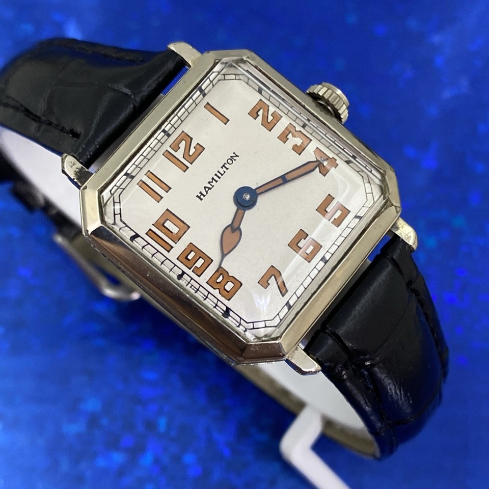 Exquisite Vintage 1927 Man’s HAMILTON Cut Corner Stunning Dial Serviced ...