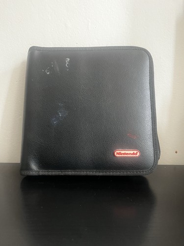 nintendo gameboy advance leather binder game case - holds 32 games ...