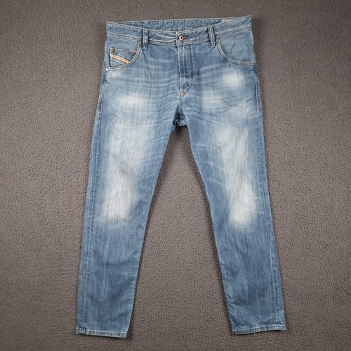 DIESEL Krayver Jeans Mens W34 L32 Blue Regular Slim Carrot 0826D Stone ...