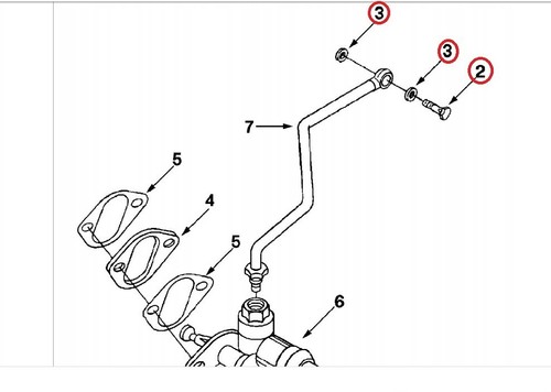 Filter Head Banjo Connector Bolt M12 3903035 w/ 3963983 washer Dodge 5. ...