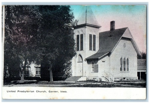 c1910's United Presbyterian Church Garner Iowa IA Unposted Antique ...