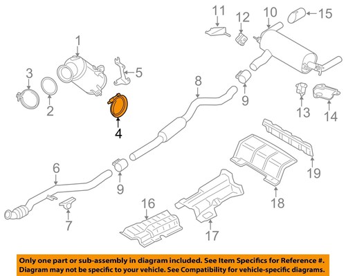 BMW OEM 12-18 335i GT xDrive-Converter Pipe Retainer Ring 18307620349 ...