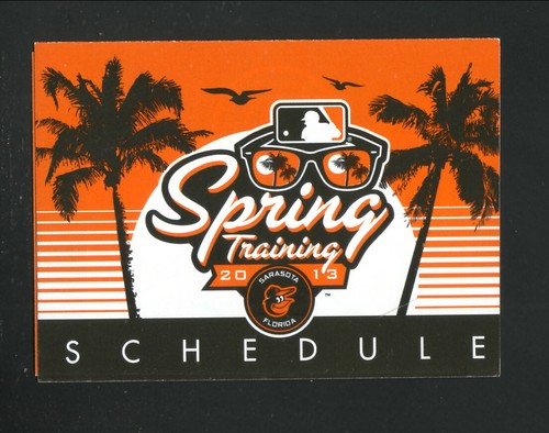 Baltimore Orioles 2013 Spring Training Pocket Schedule | eBay