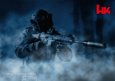 Heckler Koch Fog HK433 Shooting Assault Rifle Special Ops Poster | eBay