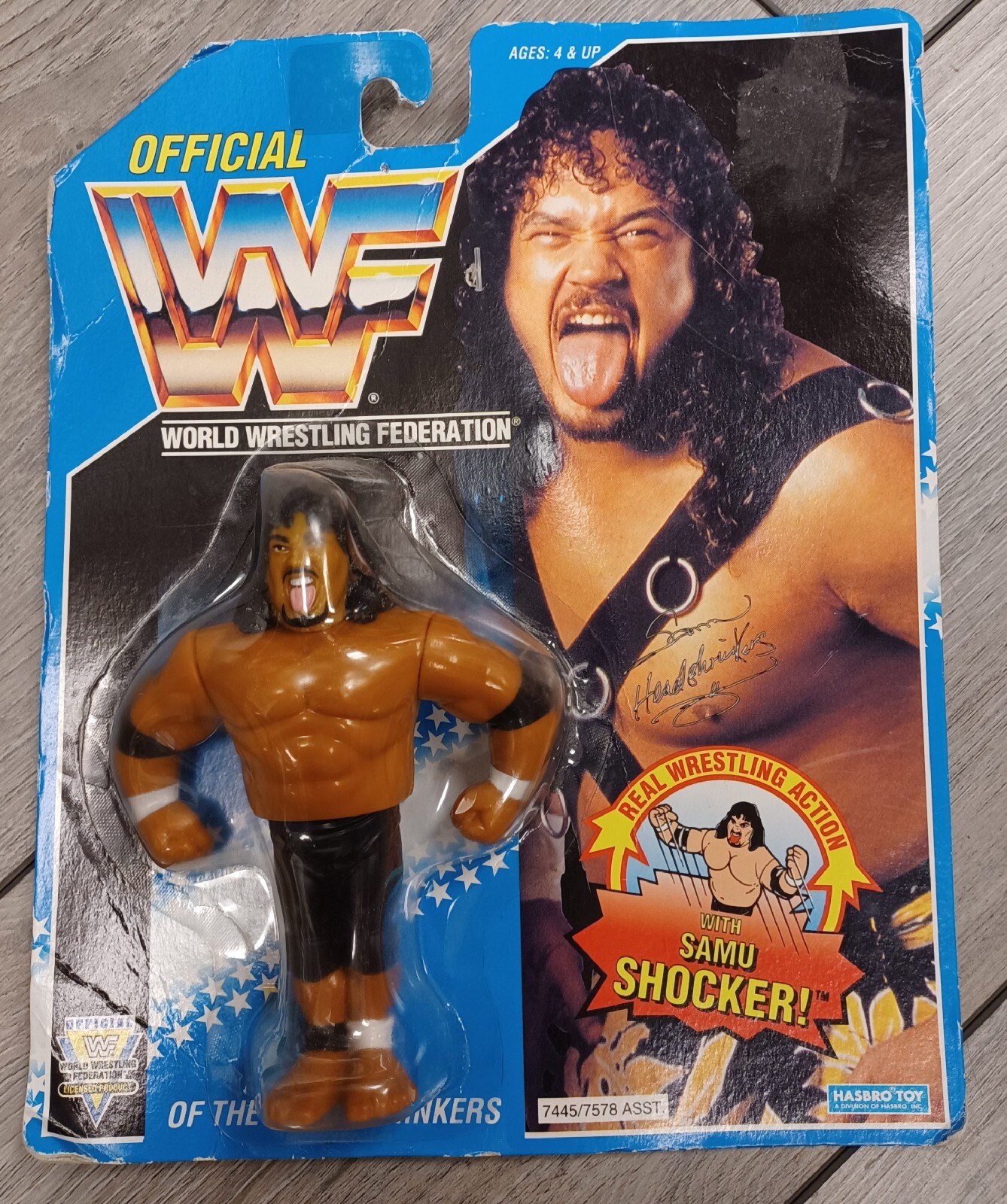 Hasbro WWF WWE Samu Headshrinkers Wrestling Action Figure Vtg Retro ...