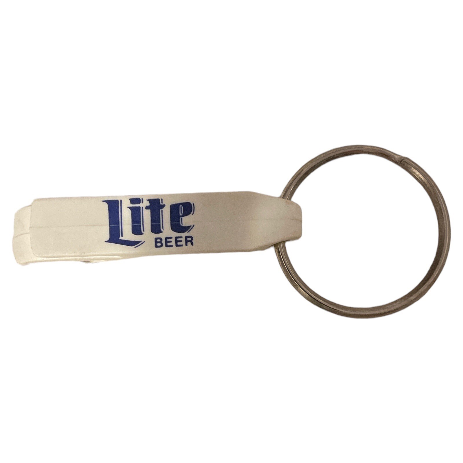 Vintage Miller Lite Beer Bottle Opener Keychain Key Ring White | eBay