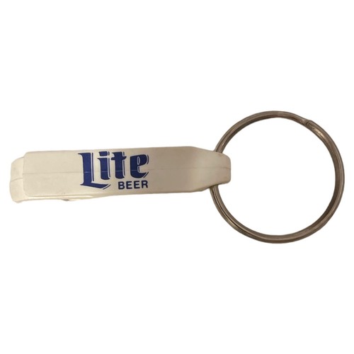 Vintage Miller Lite Beer Bottle Opener Keychain Key Ring White | eBay