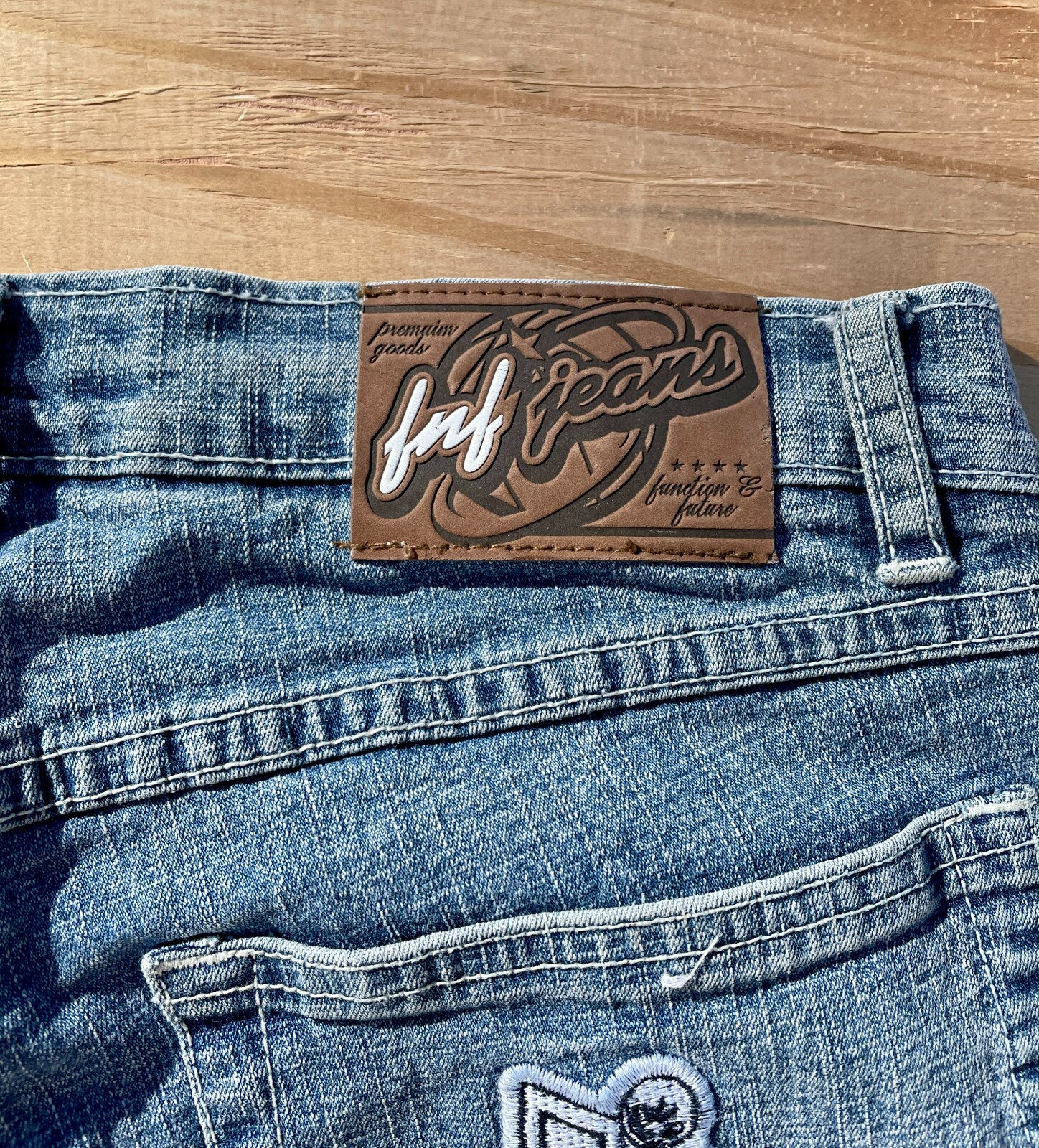 Vintage FNF Jeans NBA All-State Championship Logo Pat… - Gem