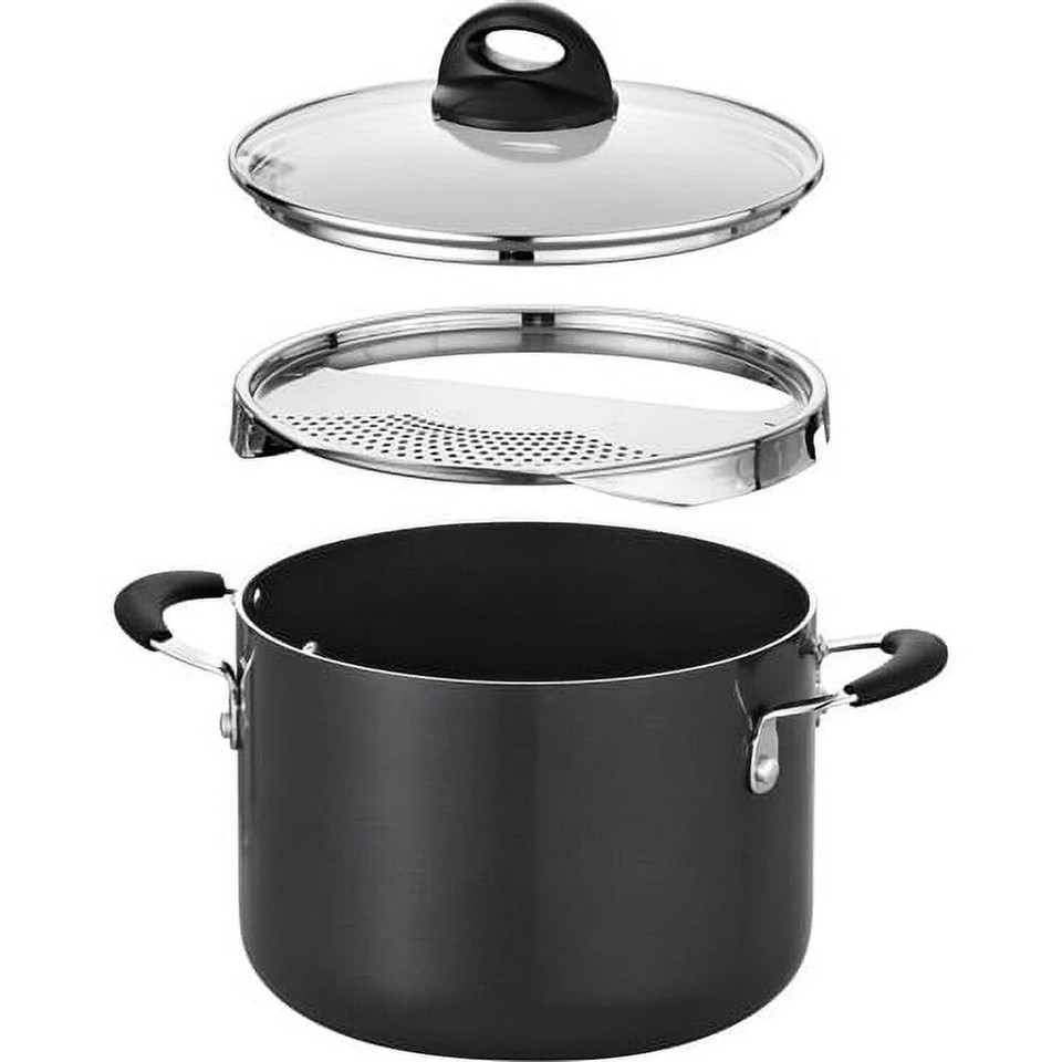 Tramontina 6 Quart Lock and Drain Charcoal Gray Pasta Pot | eBay