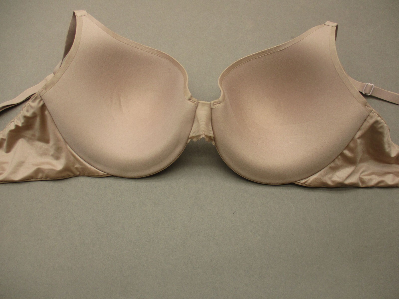 38B Maidenform Womens Beige Lined Underwire Back Closure Push Up Bra 8D ...
