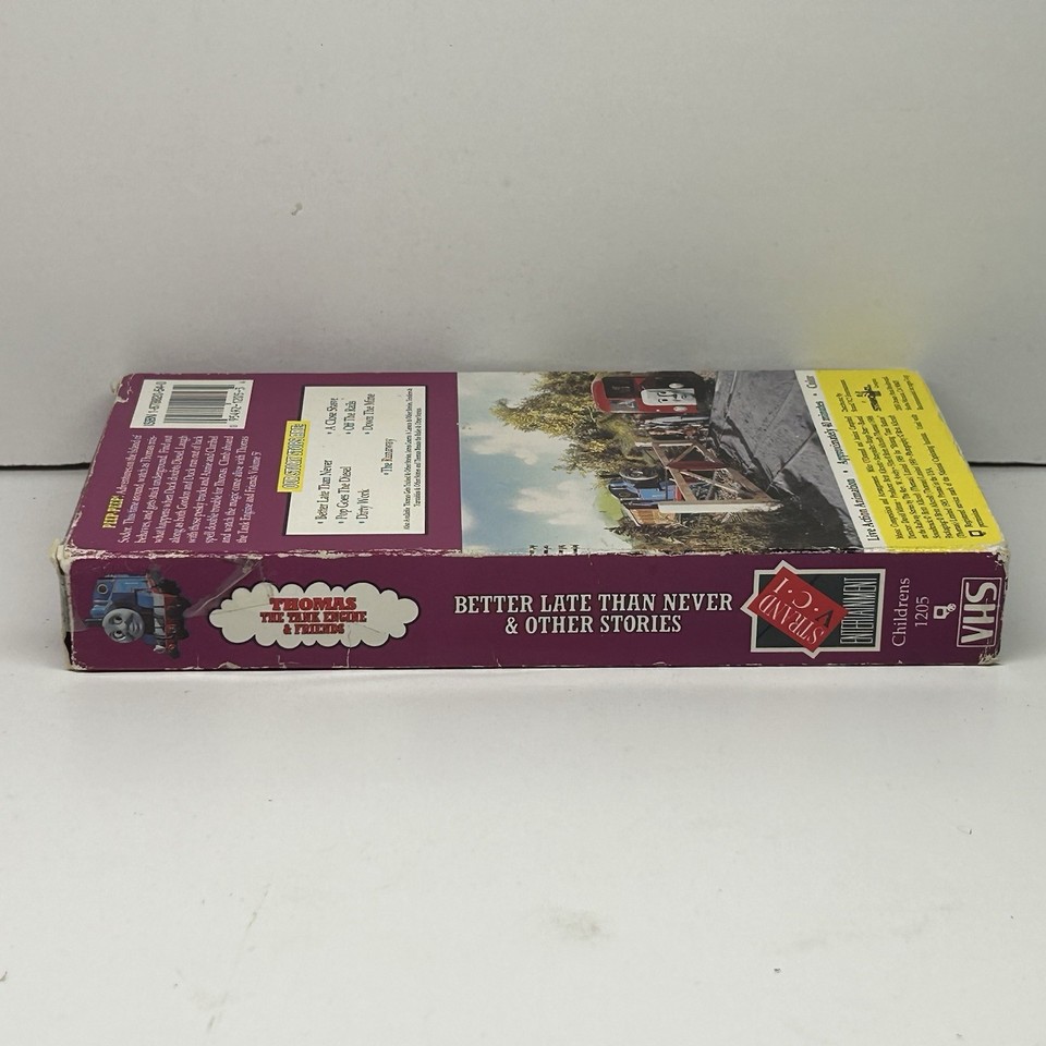 Thomas Tank Engine Friend Better Late Than Never VHS 1990 Tape Strand ...