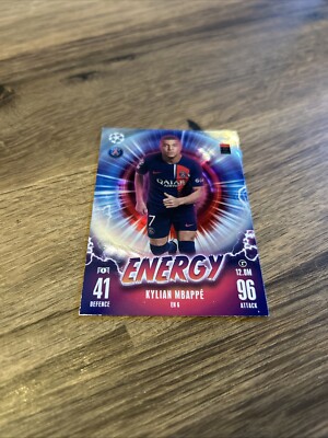 MATCH ATTAX 2023/24 PSG KYLIAN MBAPPE ENERGY CARD EN6 GREAT CONDITION ...