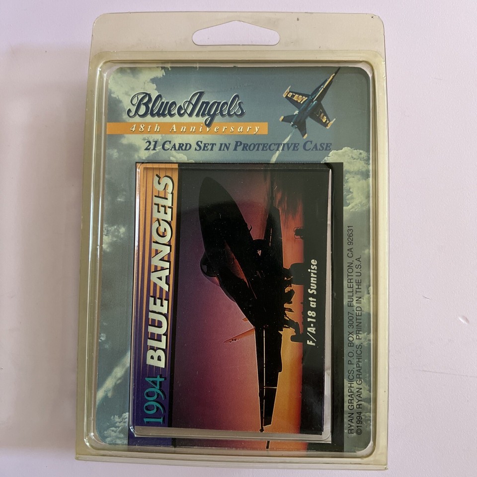 BLUE ANGELS SERIES 4 1994 RYAN GRAPHICS COMPLETE FACTORY BASE CARD SET ...