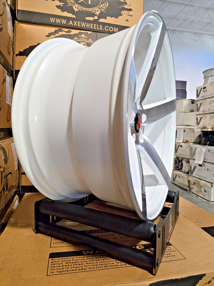 20x9/20x10.5 White 5 Spoke Wheels 5x108 5x112 5x114 5x120 AUDI BMW ...