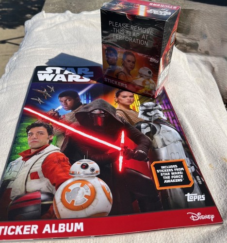 2016 Topps Star Wars The Force Awakens Sticker Album & 50ct. Box of ...