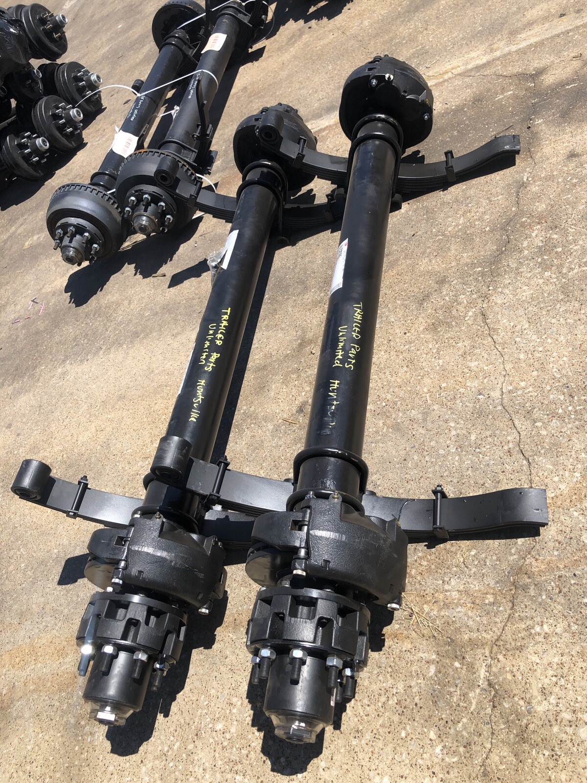 2) 12k Dexter Trailer Axle - 12000 lb Hydraulic Disc Brake 8 lug w ...