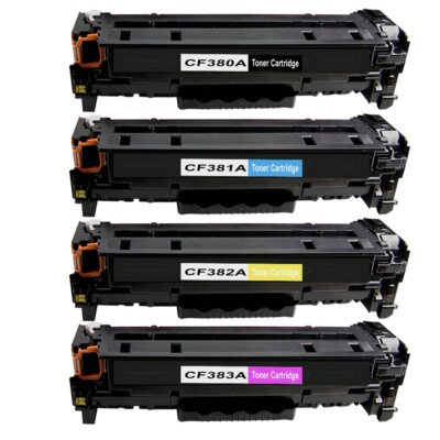 4 Toner Cartridge For HP Color LaserJet Pro M476dn M476dw M476nw CF380X ...