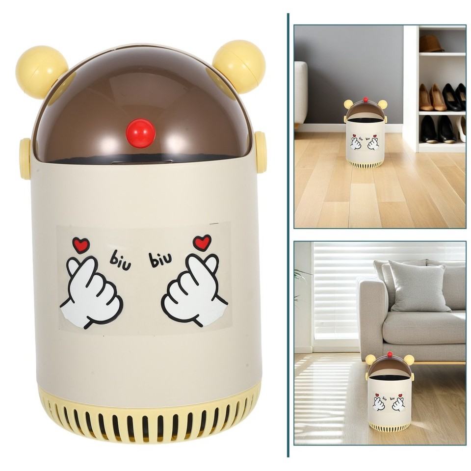 Flip Trash Can Child Kids Bathroom Swing Lid Plastic Wastebasket Small ...