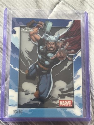 2025 Topps Chrome Marvel - Thor Shadow Box Air Marvel 3/10 SSP Case Hit ...