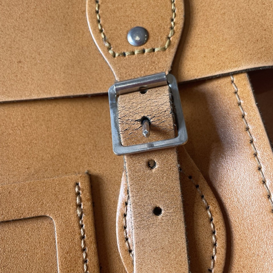 The Leather Satchel Co Tan With Strap | eBay.de