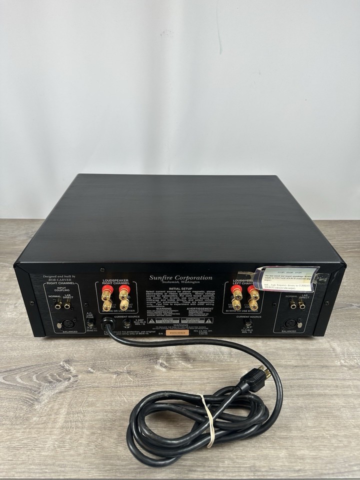 SUNFIRE 300 STEREO AMPLIFIER BOB CARVER TESTED WORKING | eBay