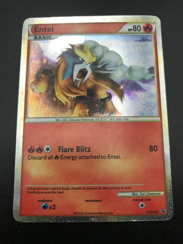 Entei PRIME HGSS20 ULTRA RARE Black Star Promo Pokemon TCG Holo NM-LP ...