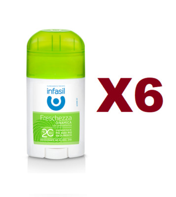 6 DEO INFASIL STICK FRESCHEZZA DINAMICA 40ML DEODORANTE | eBay
