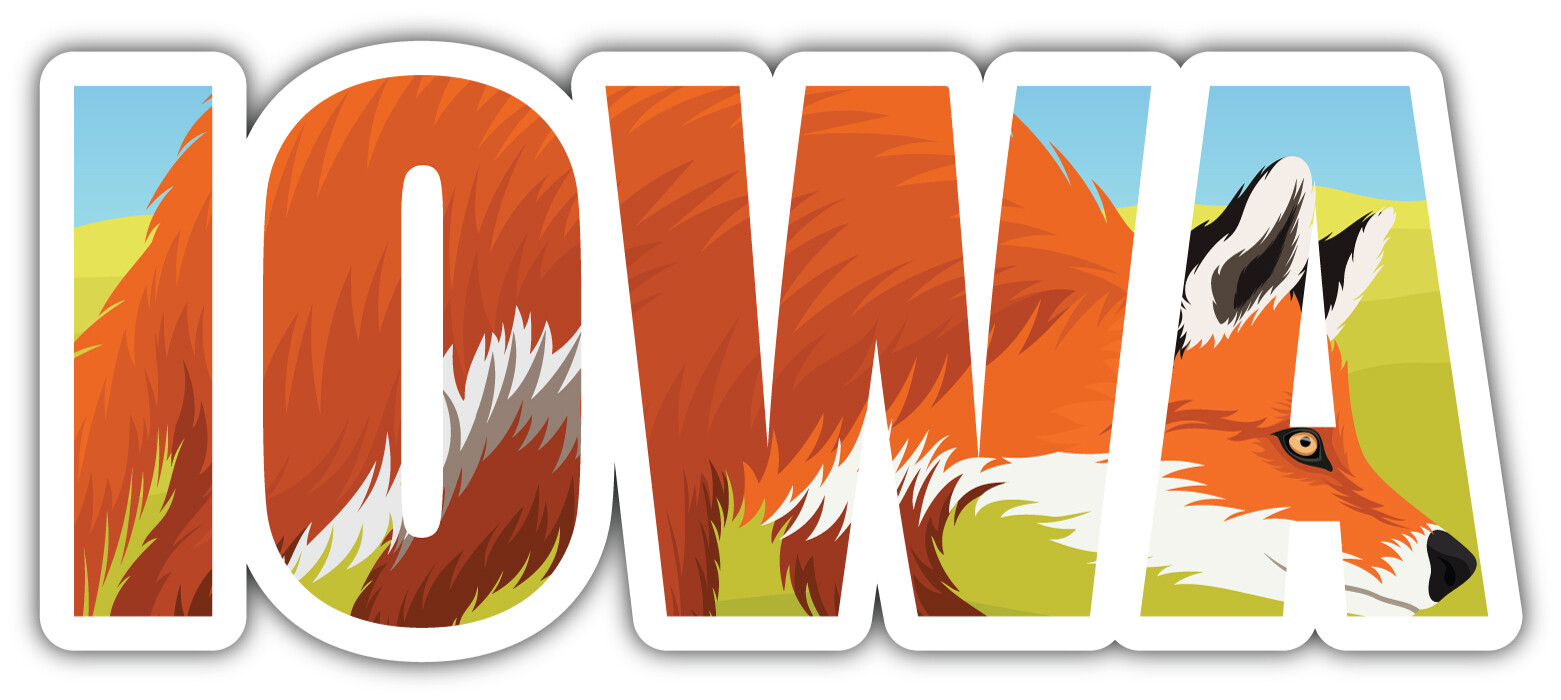 Iowa USA State Nature Slogan Car Bumper Sticker Decal ''SIZES'' | eBay