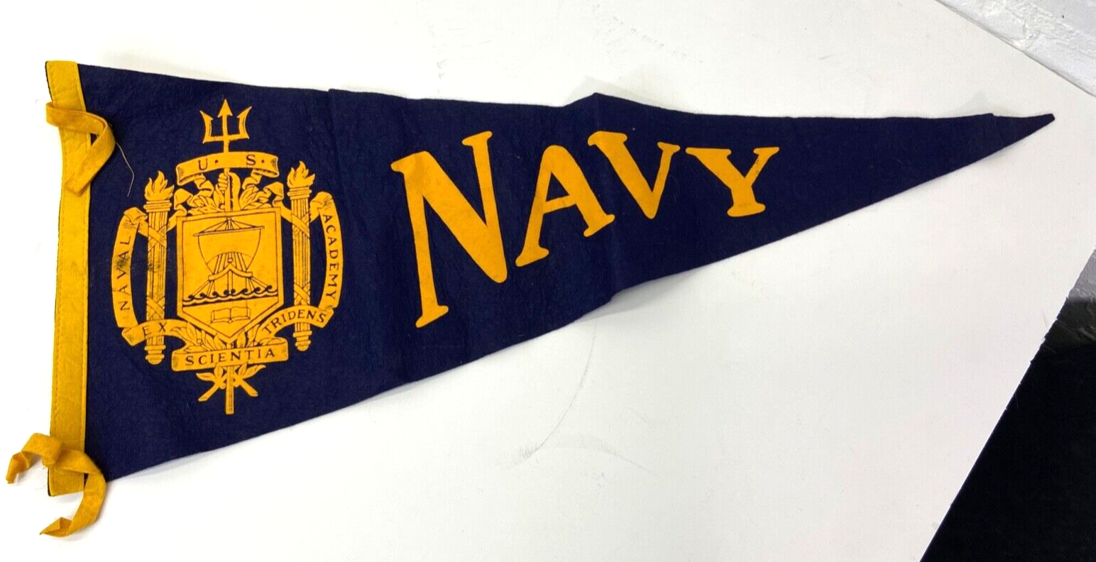 Vintage US Naval Academy Felt Pennant | eBay